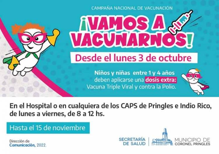 Vacunación Triple Viral y contra la Polio - El Portal de Pringles